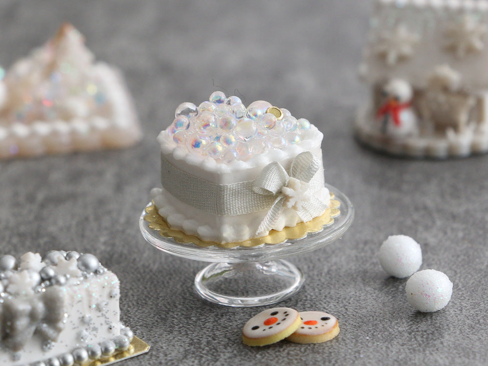 Heart-shaped Winter Pearl Cake - Handmade 12th Scale Dollhouse ...