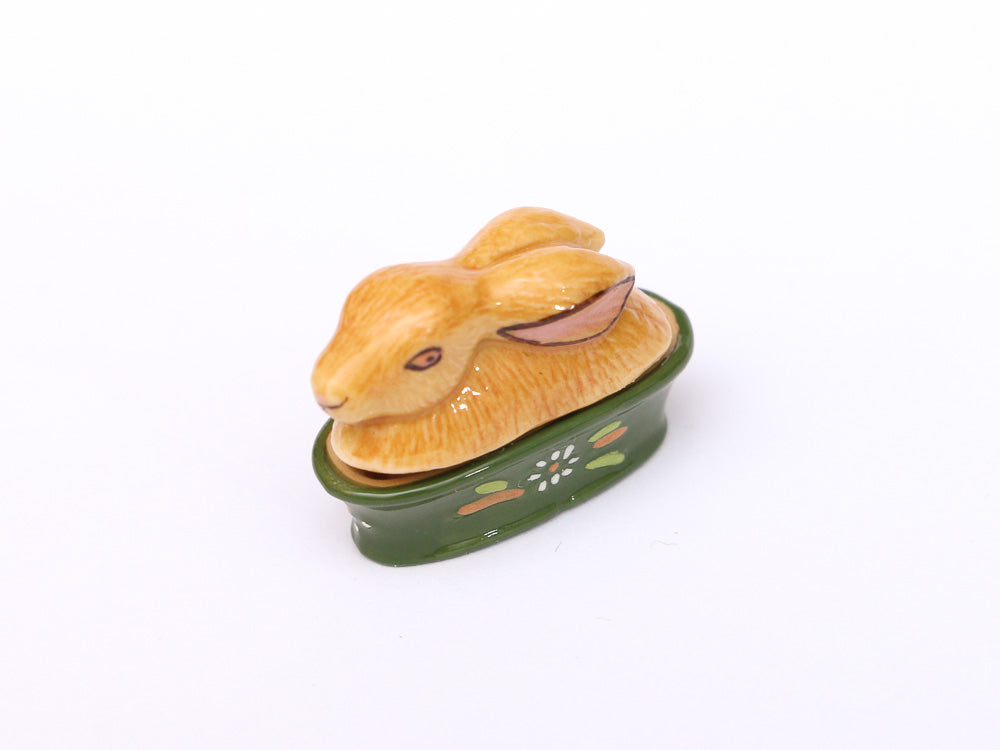 Vintage French Pate Porcelain Tureen - Hare - Dollhouse Miniature ...